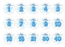 Edible cake toppers | Blue Happy Birthday Number | Edibilis