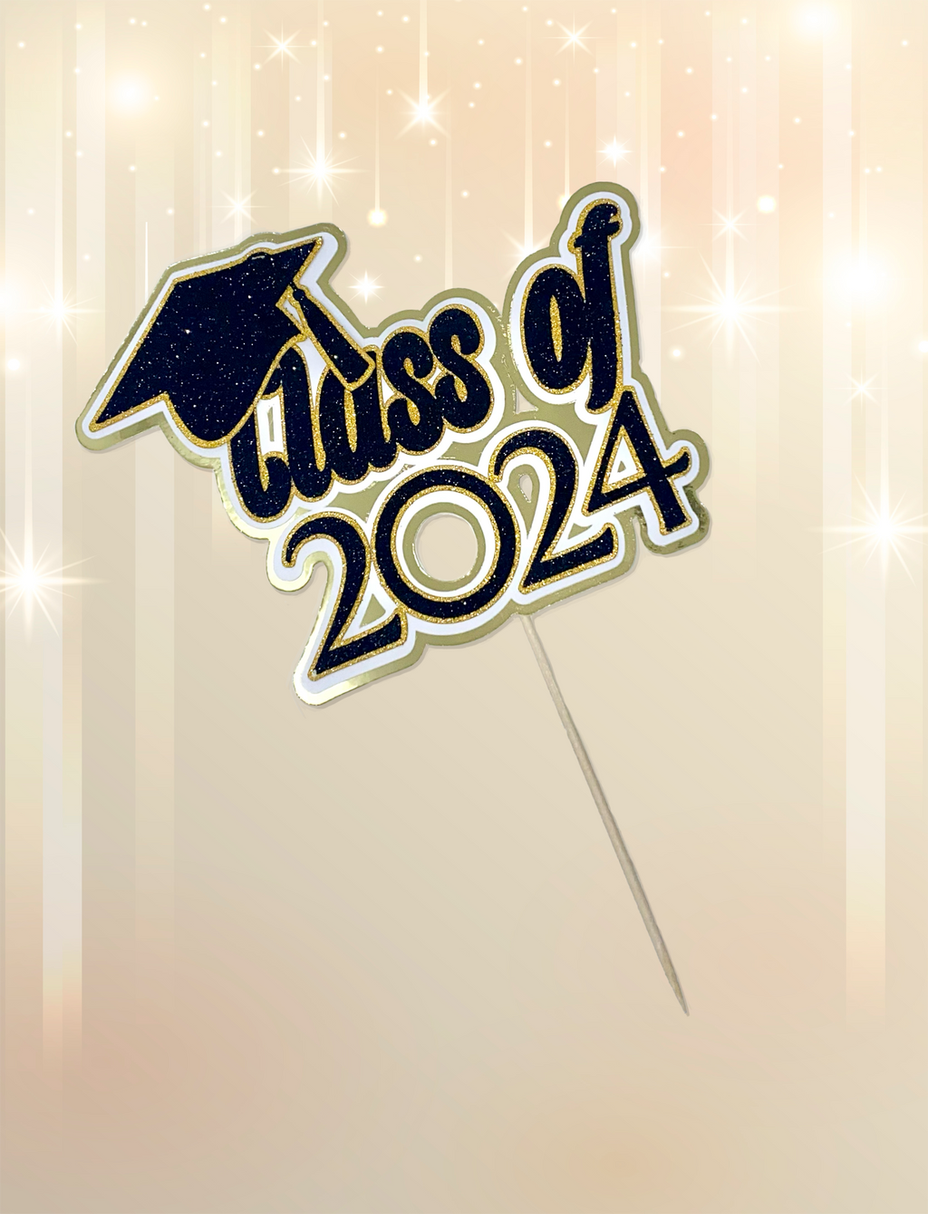 Class of 2024 Cake Topper | Personalised Cake Decoration | Edibilis