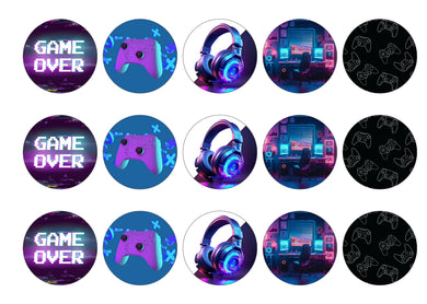 Edible cake toppers | Gamer - Computer Gaming - Game Over | Edibilis