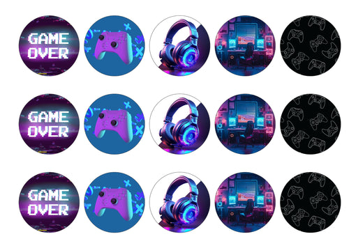 Edible cake toppers | Gamer - Computer Gaming - Game Over | Edibilis