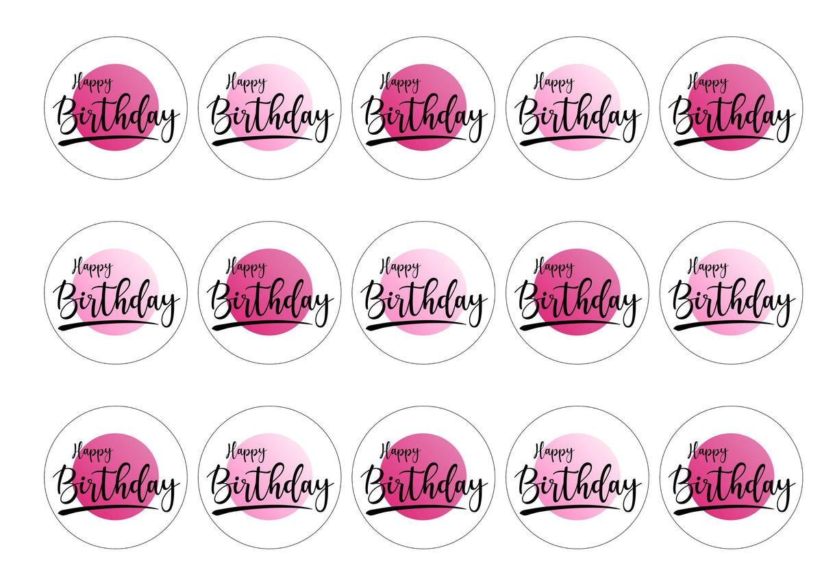 Edible cake toppers | Happy Birthday Cupcake Toppers| Edibilis