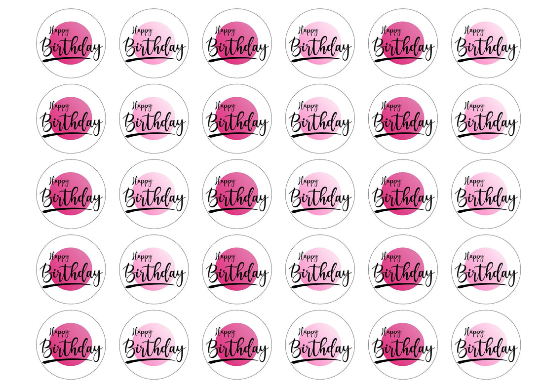 Edible cake toppers | Happy Birthday Cupcake Toppers| Edibilis