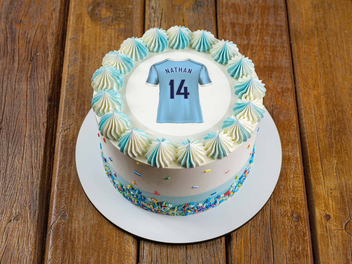 Edible cake toppers | Personalised Football Shirt | Edibilis