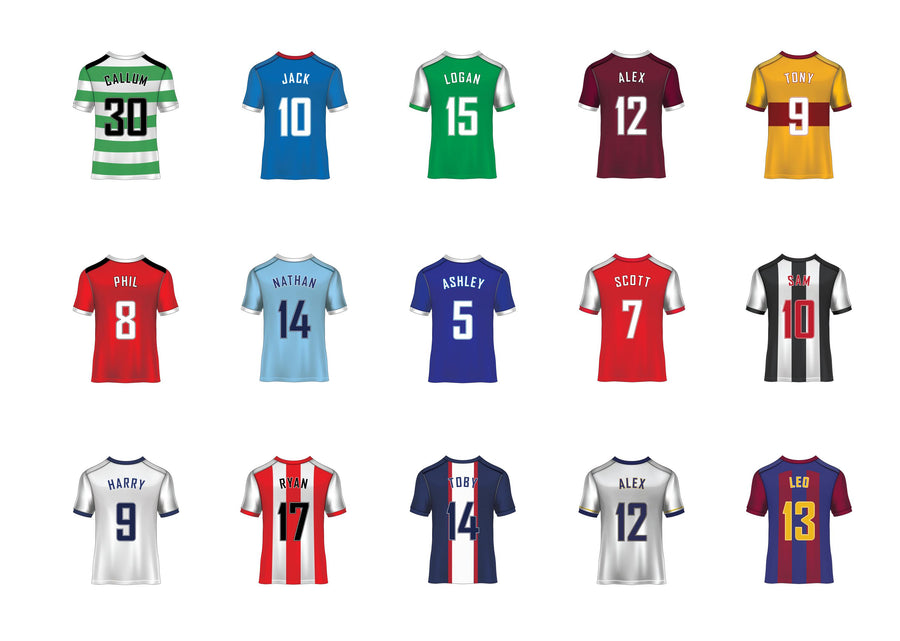 Edible cake toppers | Personalised Football Shirt | Edibilis