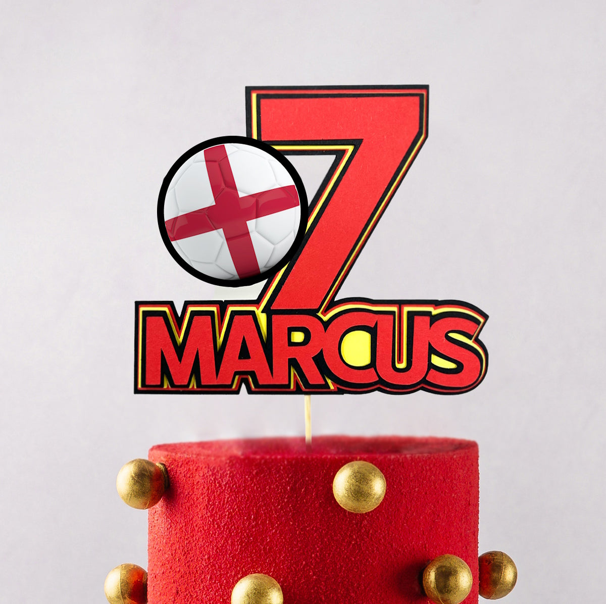 Cake Topper | Personalised Football Team Cake Topper | Edibilis