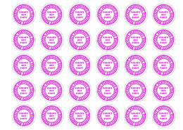 Edible cake & Cocktail toppers | Hen Party Stamp | Edibilis