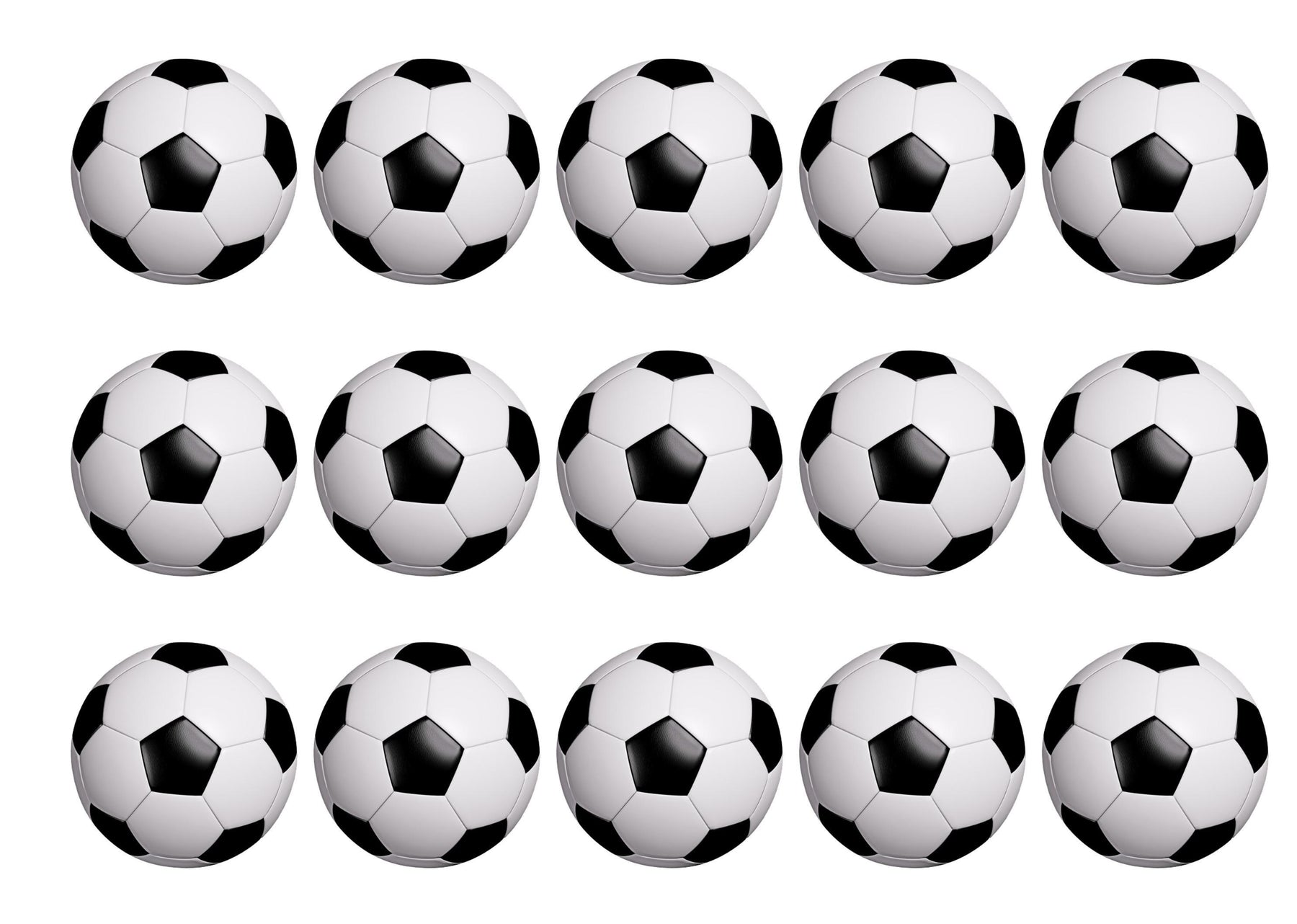 Edible cake toppers | Black and White Football | Edibilis