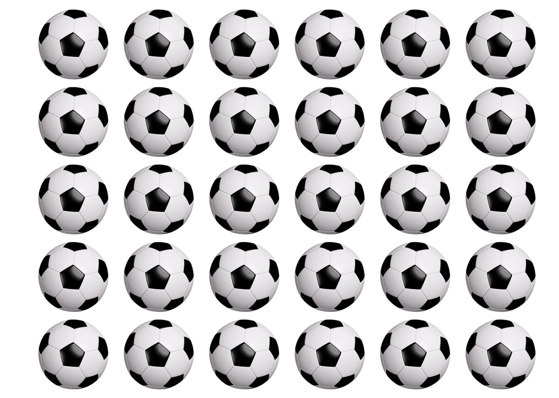 Edible cake toppers | Black and White Football | Edibilis