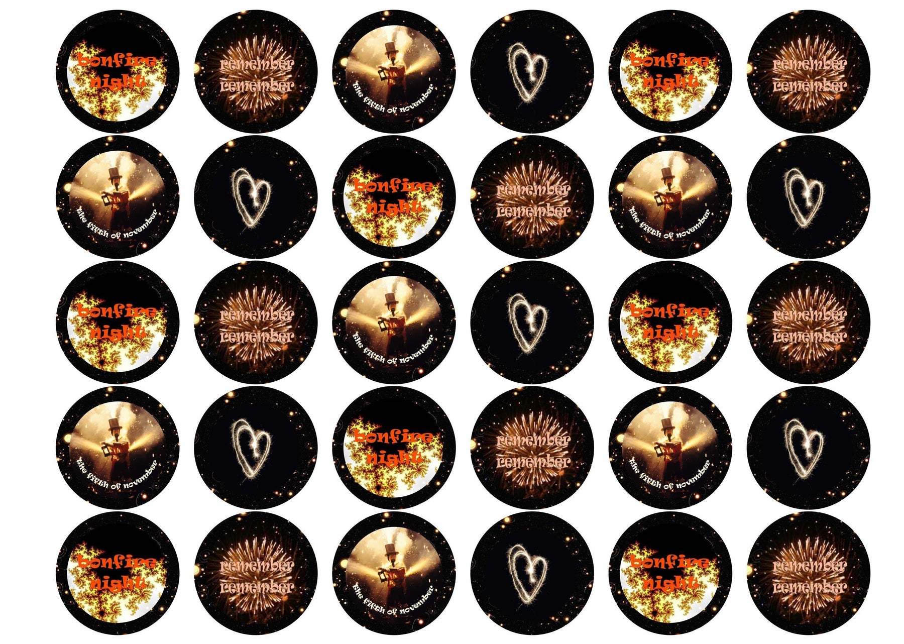Edible cake toppers | Bonfire Night | Edibilis
