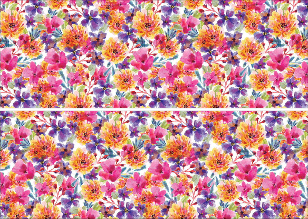 Edible cake toppers | Bright floral cake wrap | Edibilis
