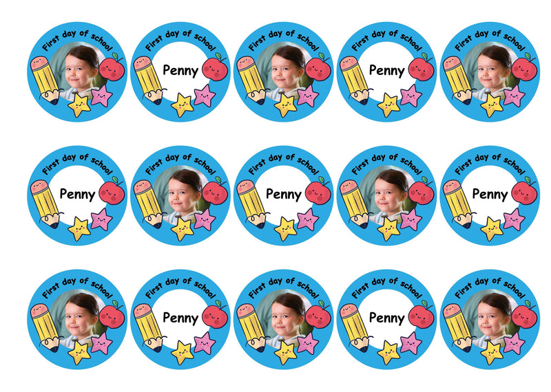 Edible cake toppers | Personalised First Day of School | Edibilis