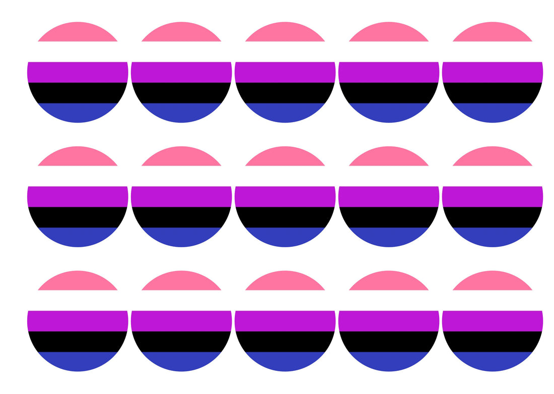 Edible cake toppers | Genderfluid Pride Flag | Edibilis