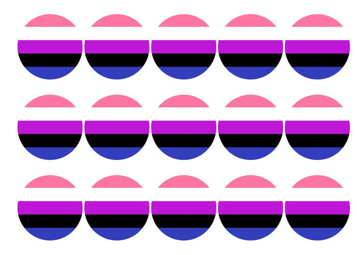 Edible cake toppers | Genderfluid Pride Flag | Edibilis