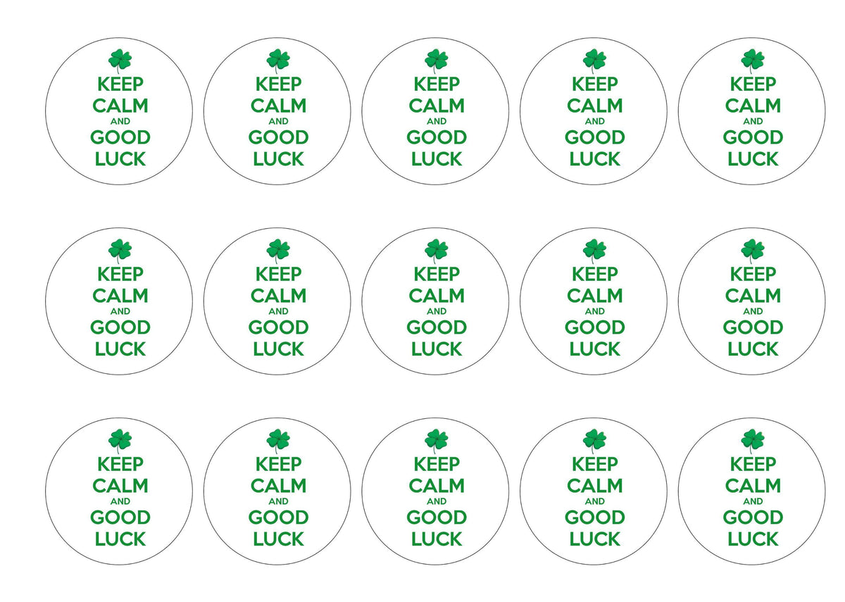 Edible cake toppers | Good Luck - Keep Calm | Edibilis
