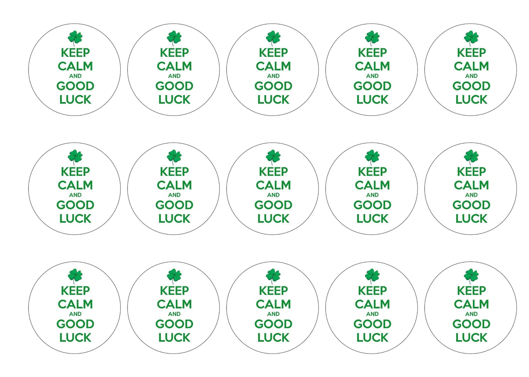 Edible cake toppers | Good Luck - Keep Calm | Edibilis