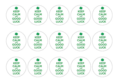 Edible cake toppers | Good Luck - Keep Calm | Edibilis