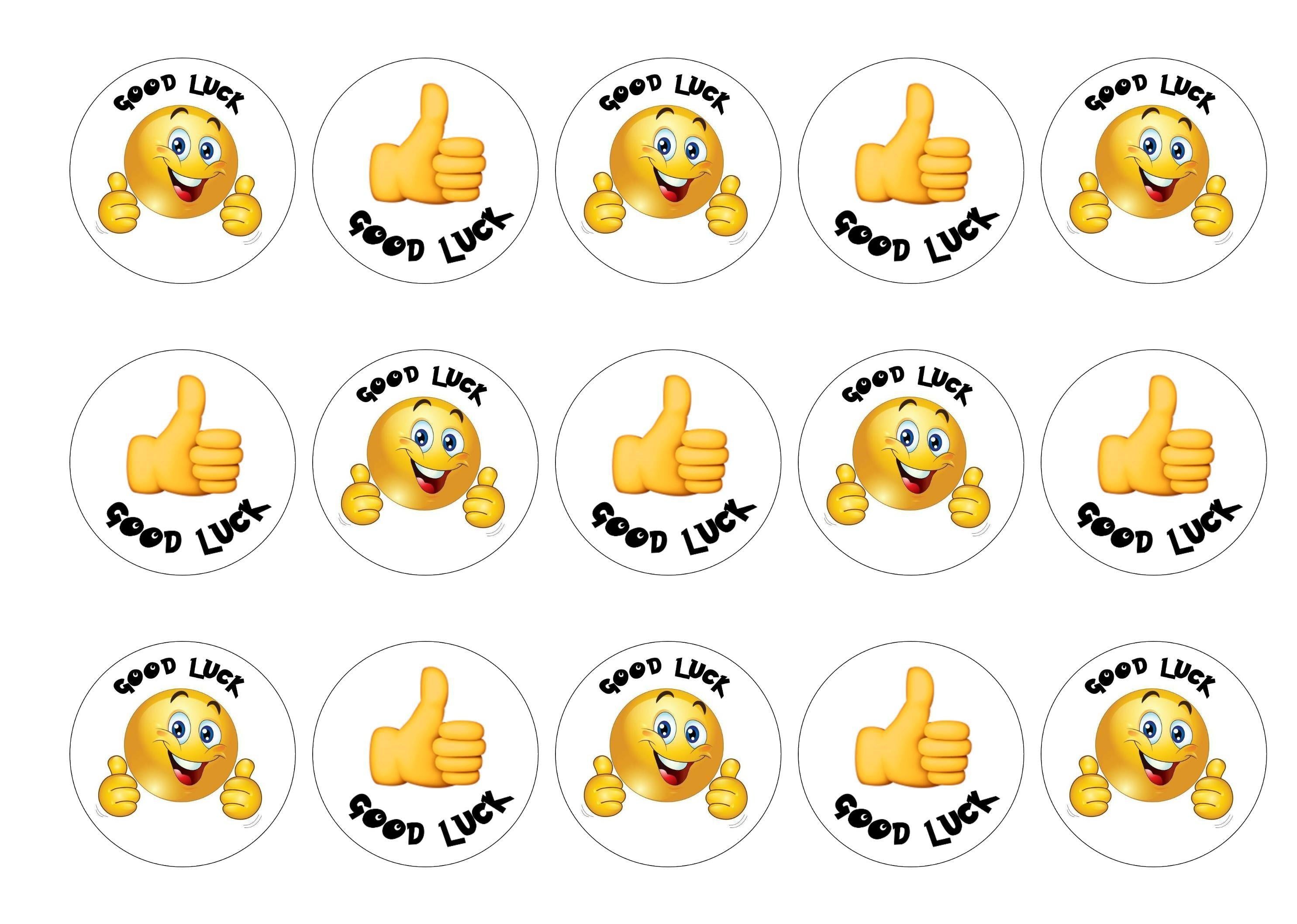 Edible cake toppers | Good Luck - Thumbs Up Emoji | Edibilis