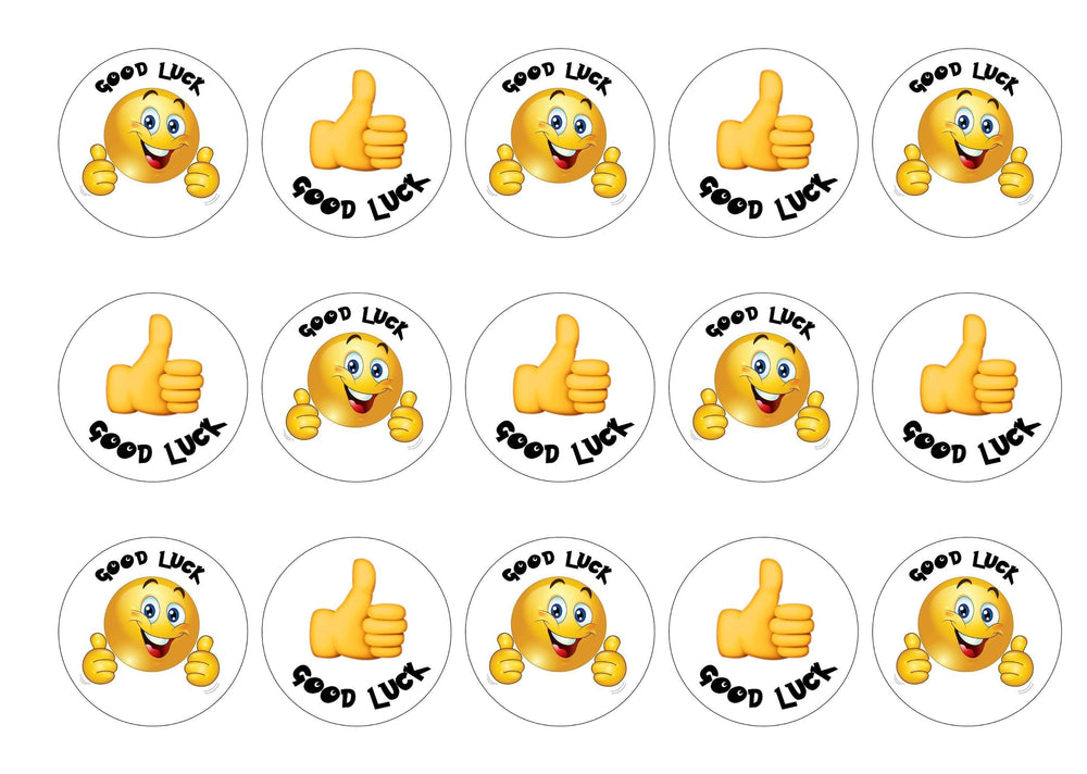 Edible cake toppers | Good Luck - Thumbs Up Emoji | Edibilis