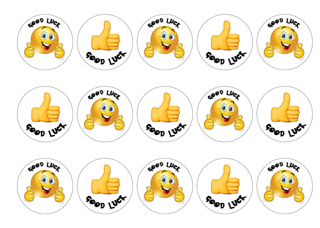 Edible cake toppers | Good Luck - Thumbs Up Emoji | Edibilis