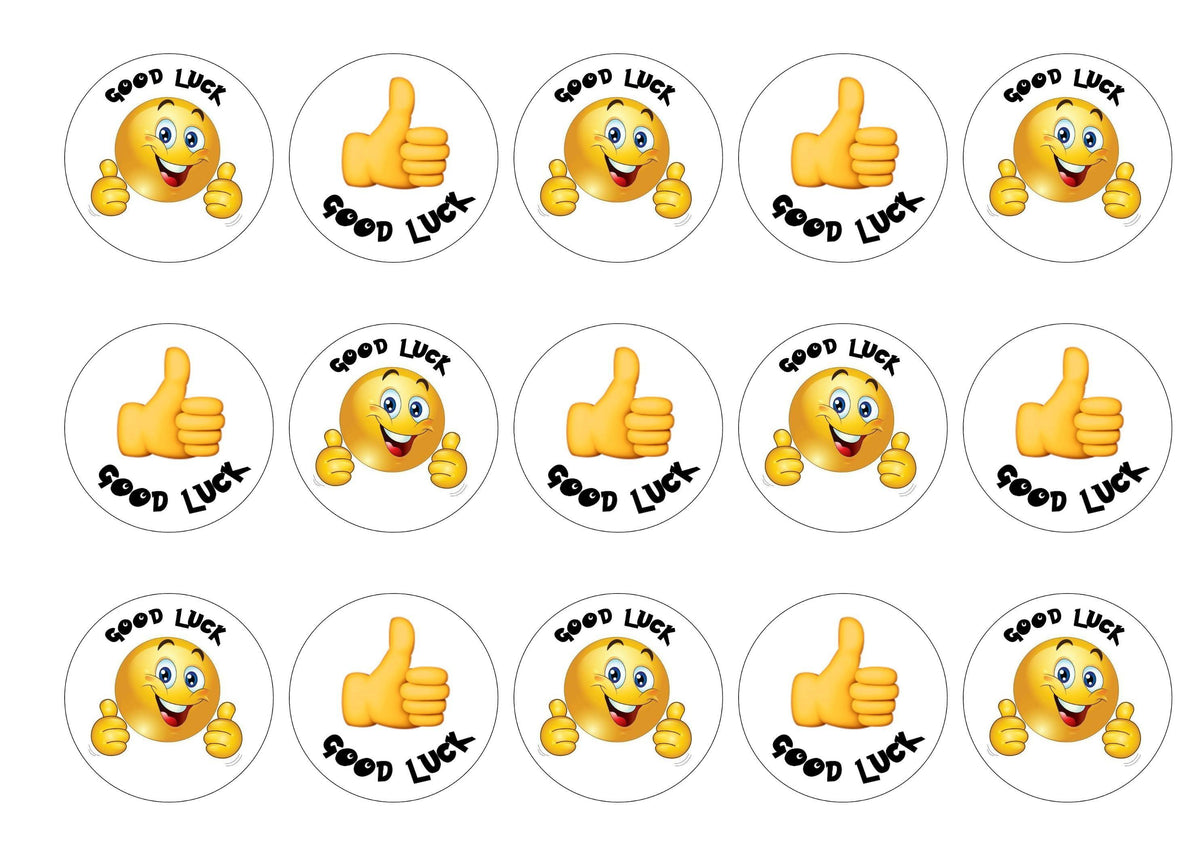 Edible cake toppers | Good Luck - Thumbs Up Emoji | Edibilis