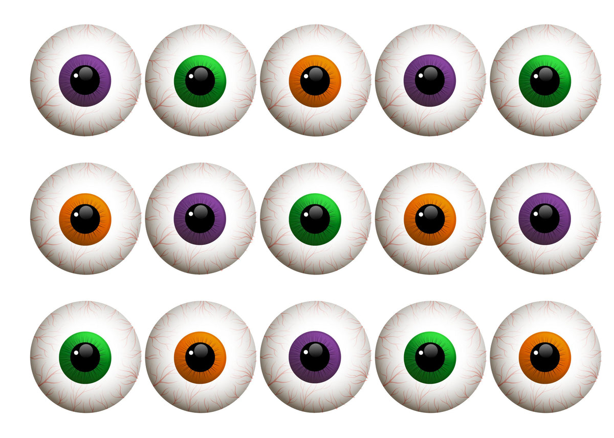 Edible cake toppers | Halloween Monster Eyes | Edibilis