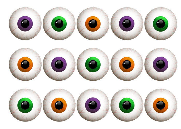 Edible cake toppers | Halloween Monster Eyes | Edibilis