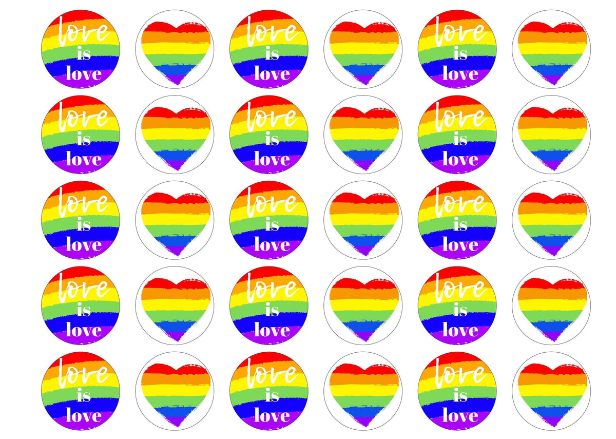 Edible cake toppers | Pride - Love is love | Edibilis