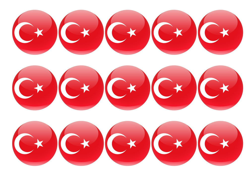Edible cake toppers | Turkish Flag Euro's 2021 | Edibilis